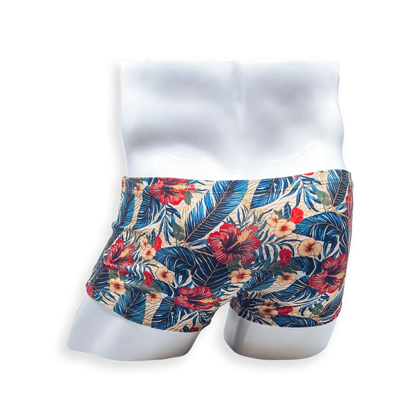 Box Cut Swim Trunk - Hibiscus – HAC Swim